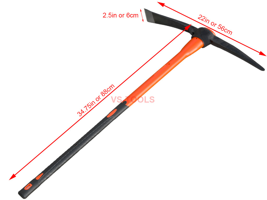 3.7lbs Fiberglass Large Pick Mattock Axe Garden Cutter Digging ...